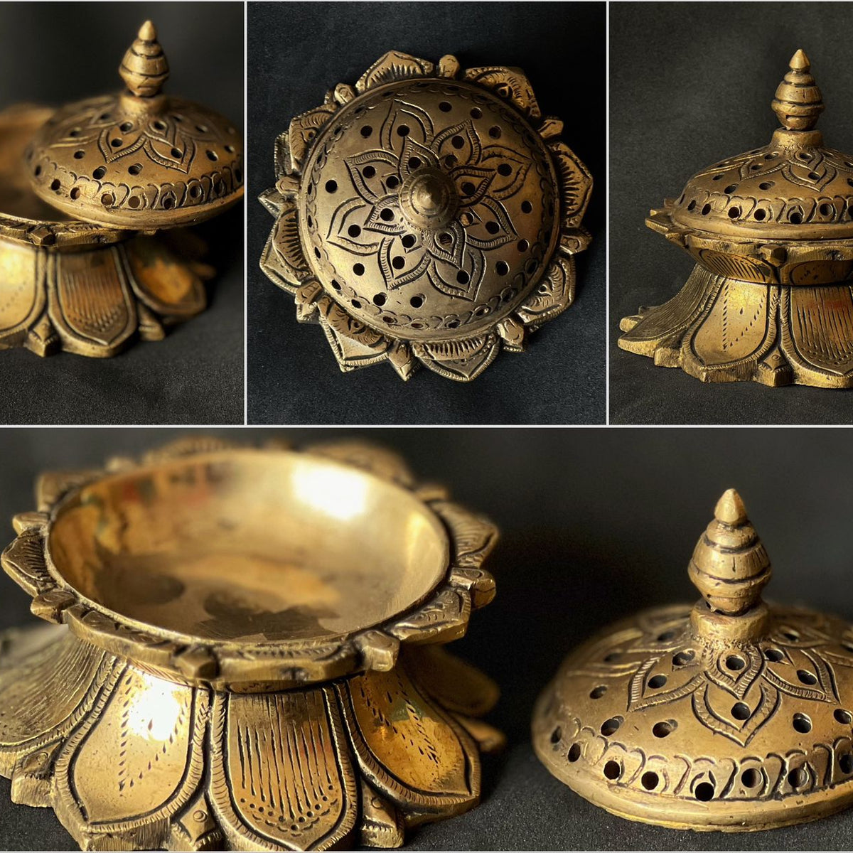 Lotus Flower Dhoopdani – The Meera Studio